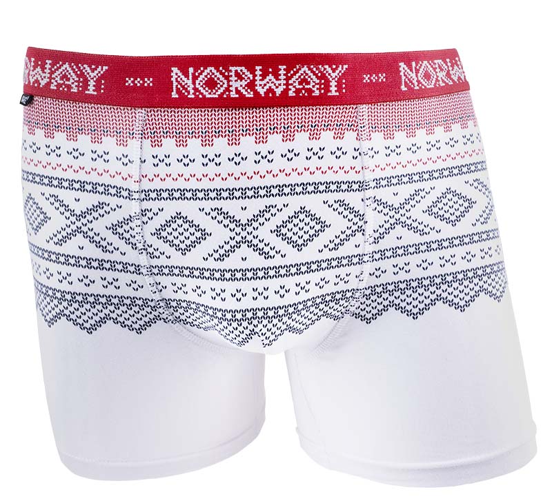 Hvit boxer med MARIUS® mønster - Brødrene Flaarønning